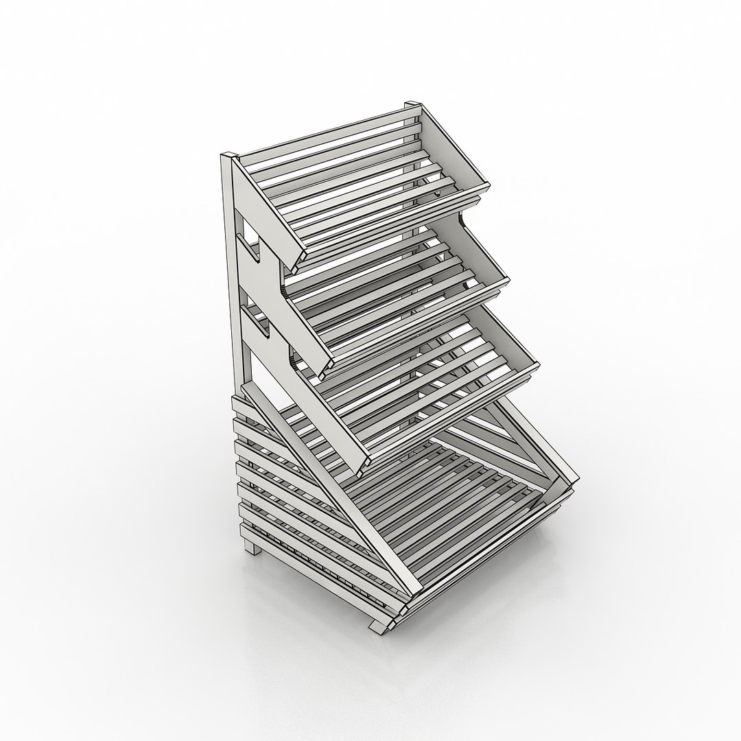3d Bread Rack Bakeries Model