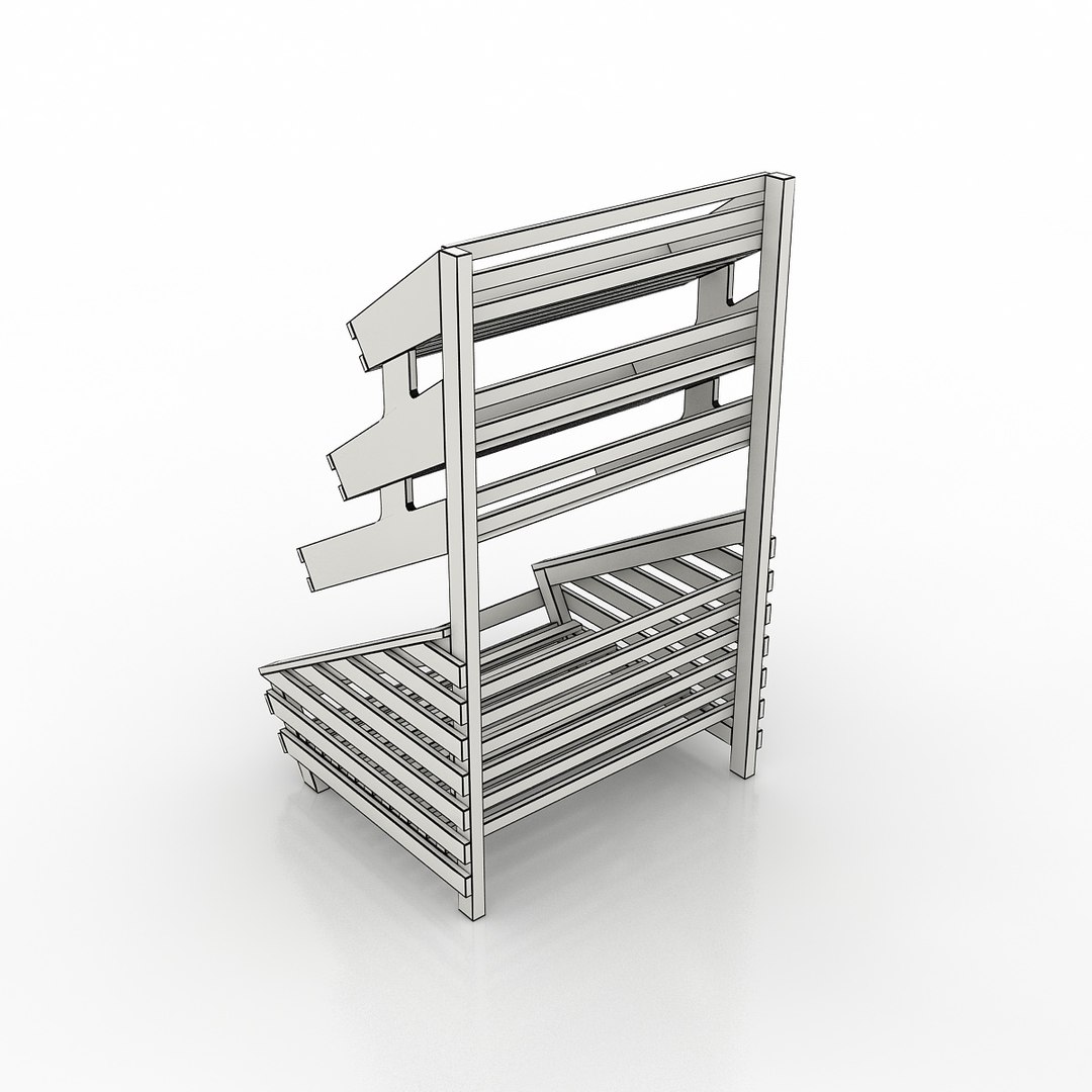 3d Bread Rack Bakeries Model