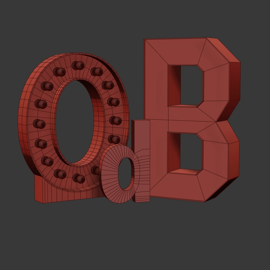 3D Model Letters Decor - TurboSquid 1591791