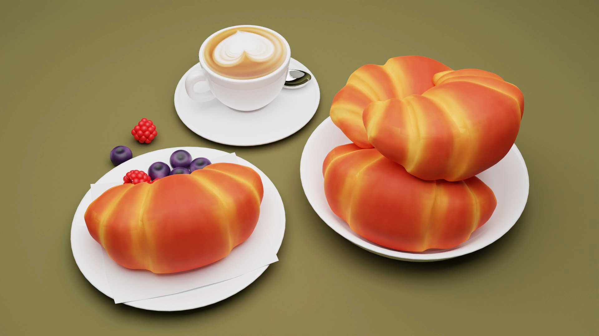3D Croissant 001 - TurboSquid 2166715
