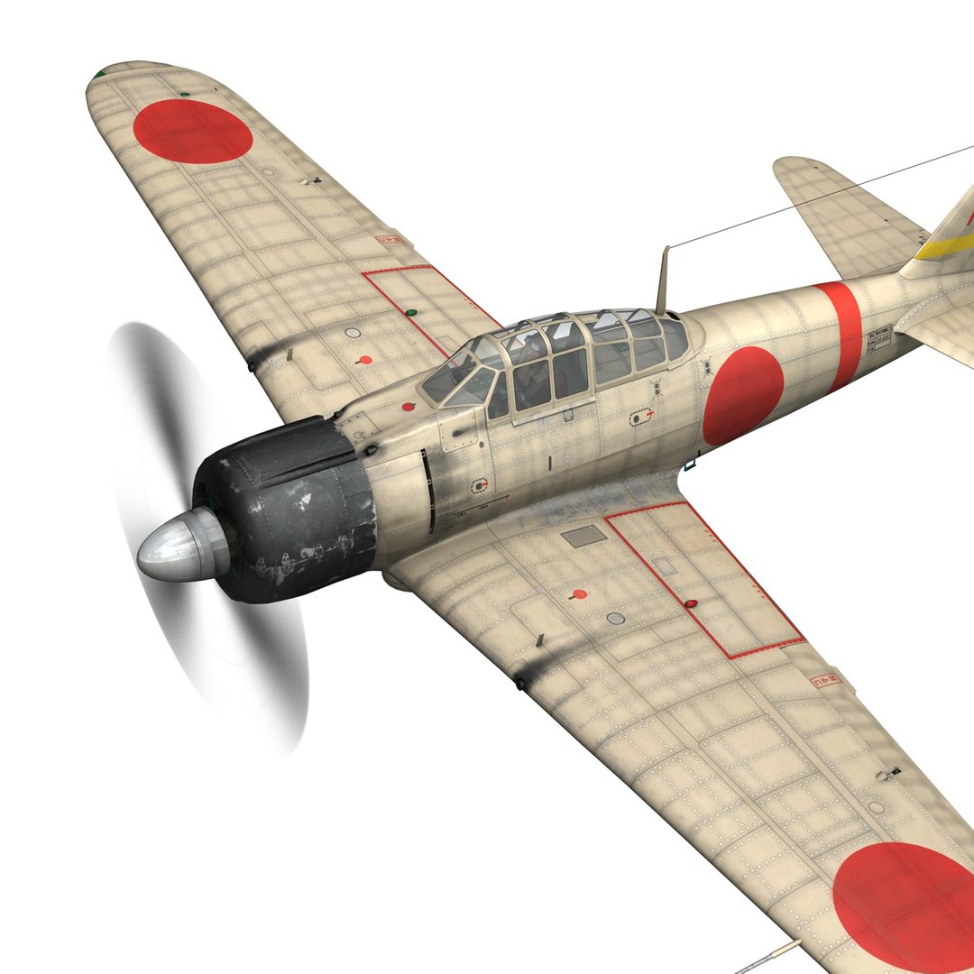 3d Mitsubishi A6m2 Zero Aircraft Carrier Model