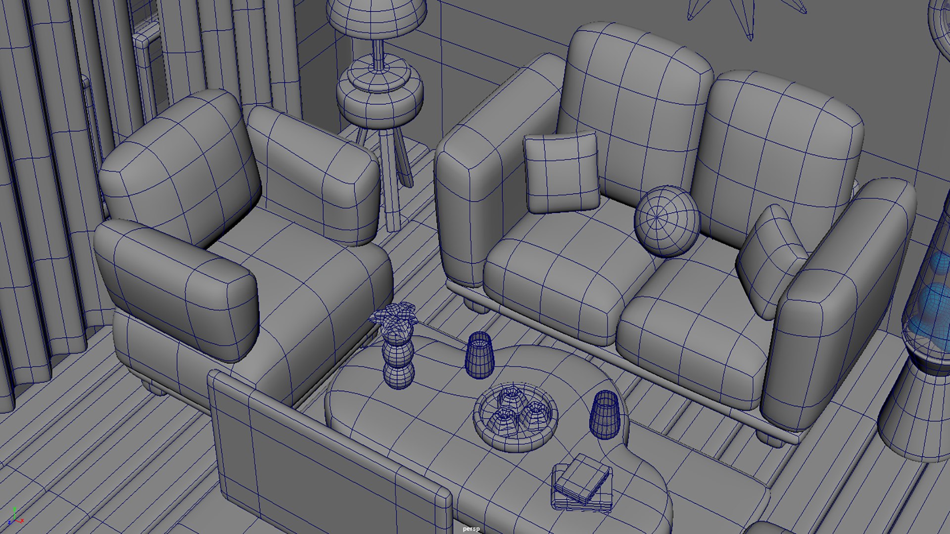Isometric Stylized Living Room 25items Pack Low-Poly 3d Model 3D Model ...