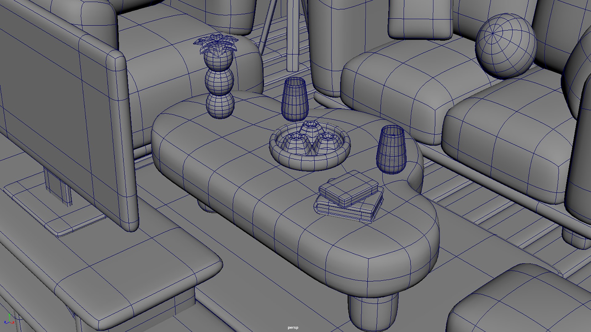 Isometric Stylized Living Room 25items Pack Low-Poly 3d Model 3D Model ...