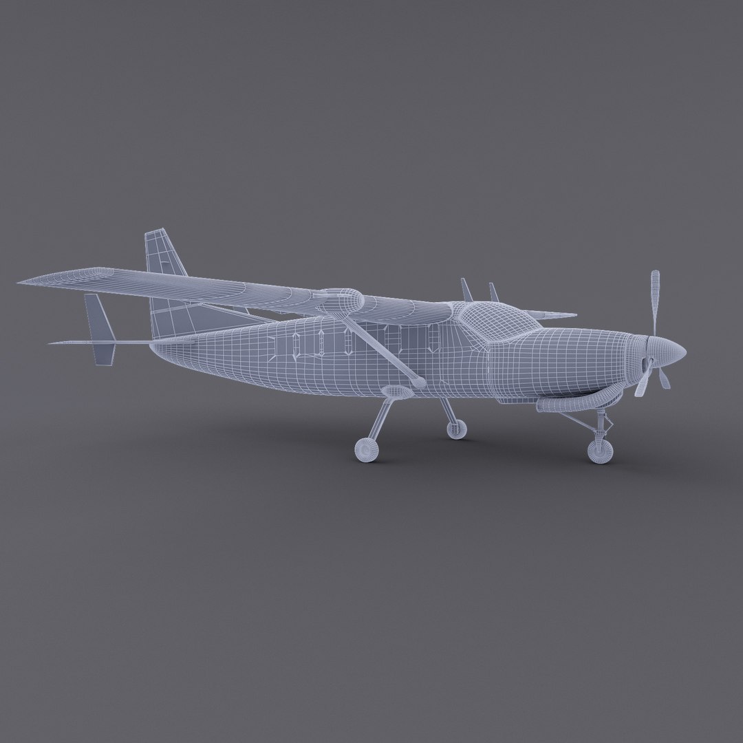 3d Model Polygonal Cessna Caravan 675