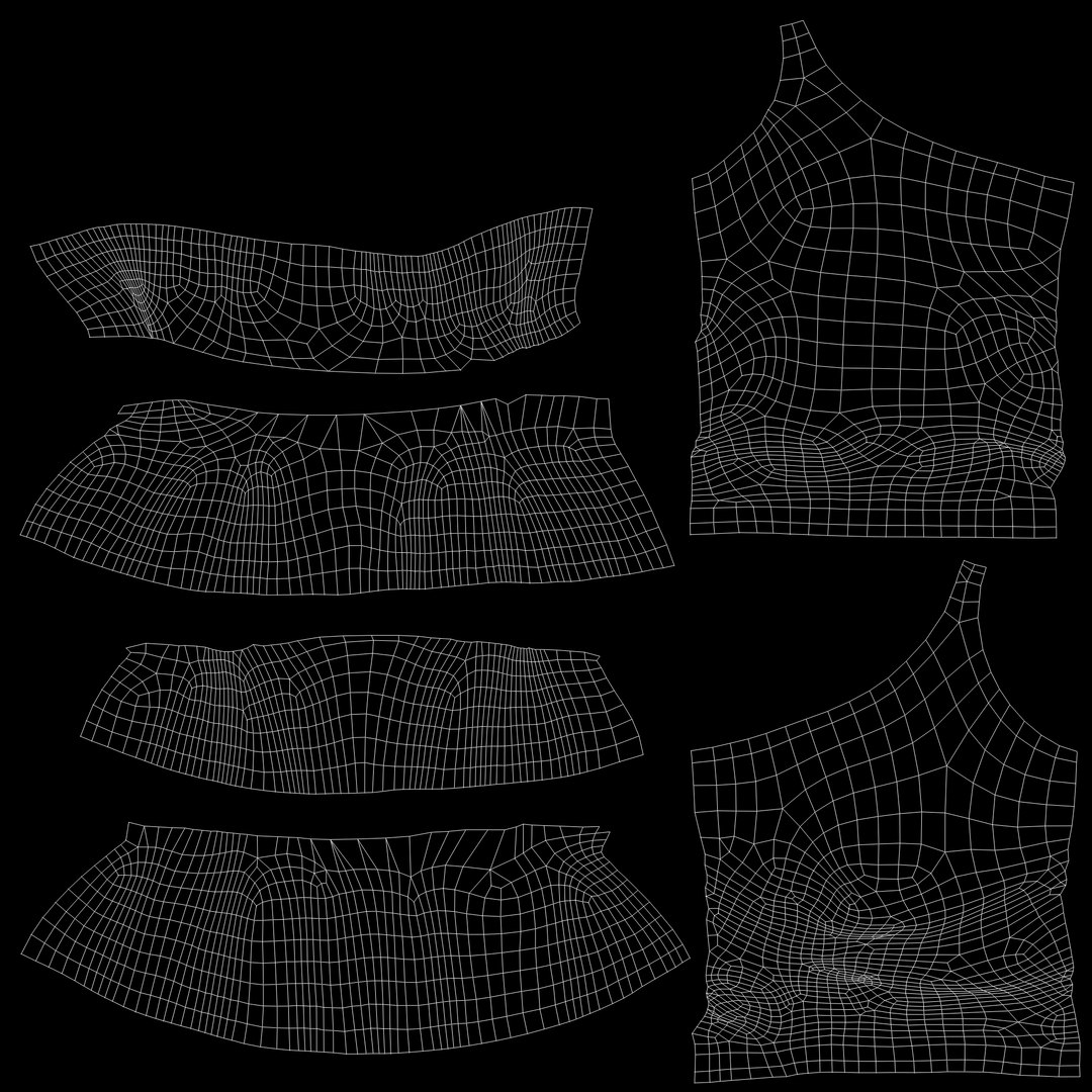 3D Model Torn Edge Layered Mini Skirt Outfit - TurboSquid 1919732