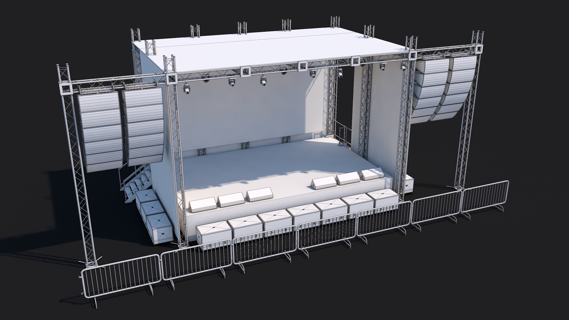 3D Poly Concert Stage Scene Model - TurboSquid 2200543
