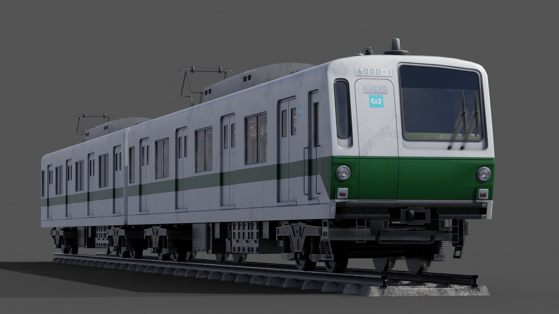 Japan Train Takyo Metro Subway 6000 02 Low-poly 3D Model Model ...