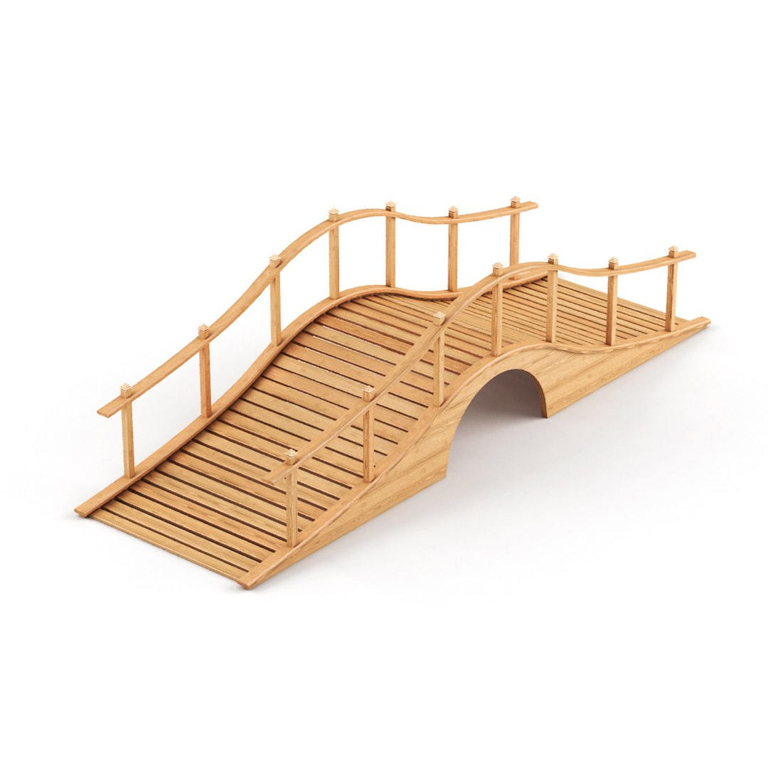3D Wooden Bridge Model - TurboSquid 1353216
