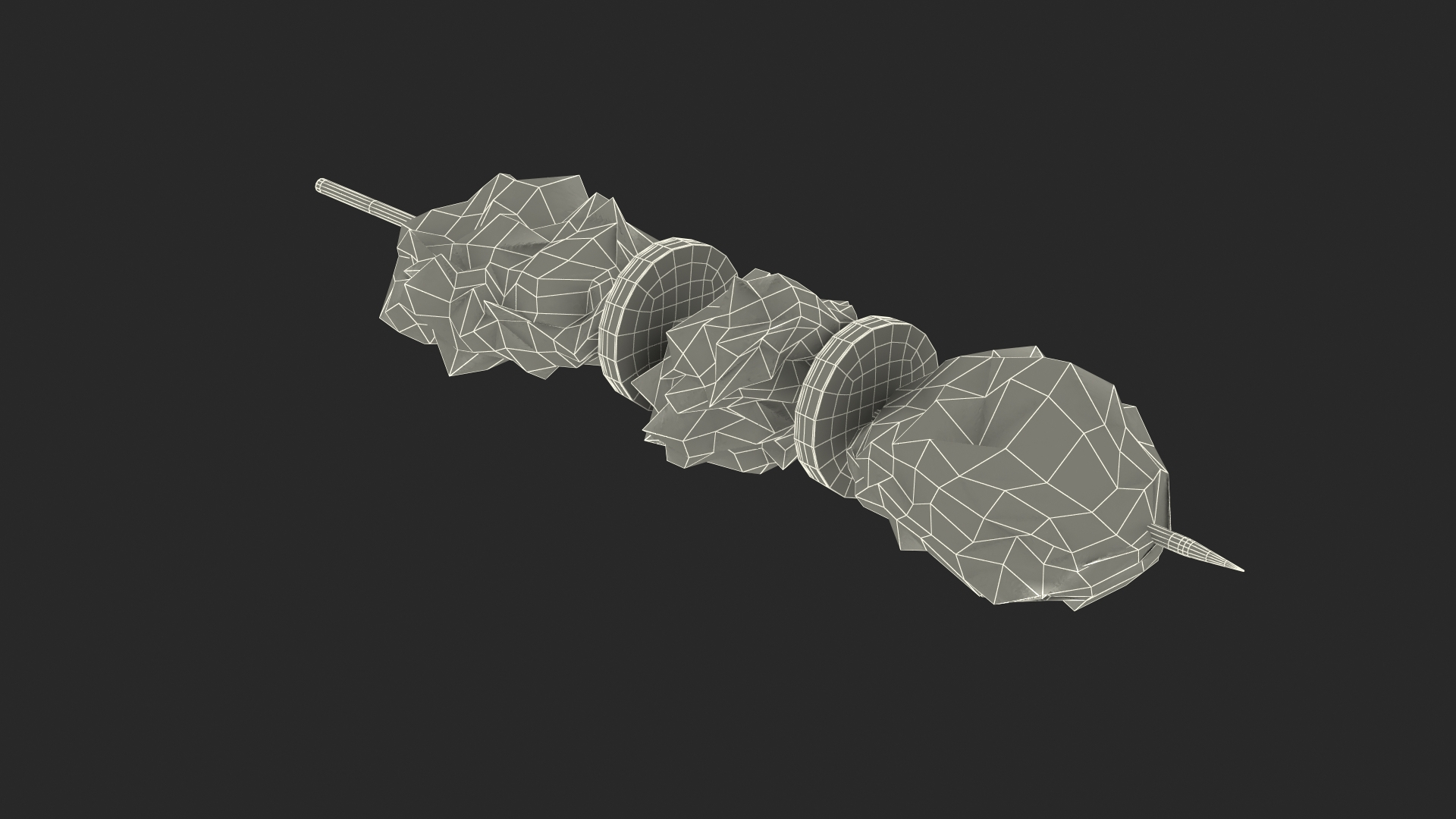 3D Nuggets On Wooden Skewer - TurboSquid 2381231