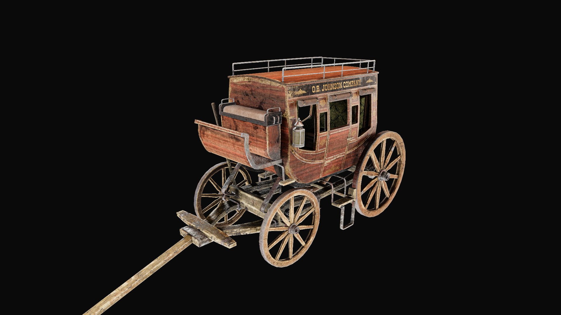 3D Stagecoach Game Ready Model - TurboSquid 1963441