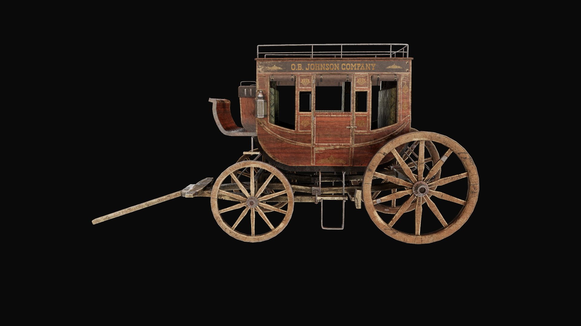 3D Stagecoach Game Ready Model - TurboSquid 1963441