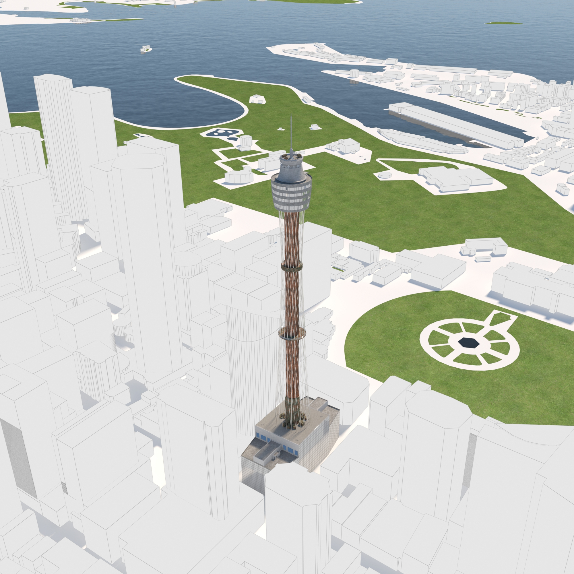 Sydney eye tower and environment model - TurboSquid 1761676