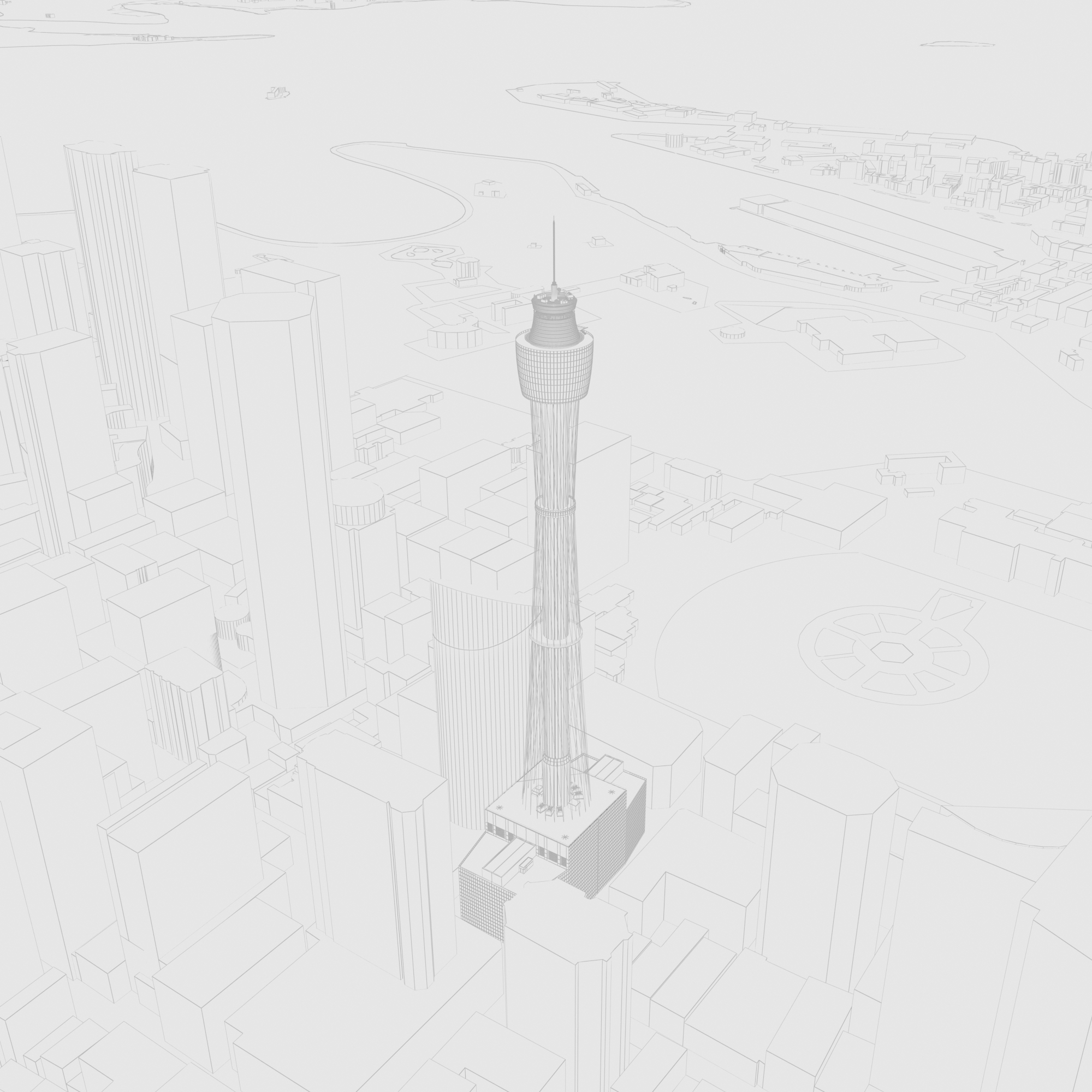 Sydney eye tower and environment model - TurboSquid 1761676