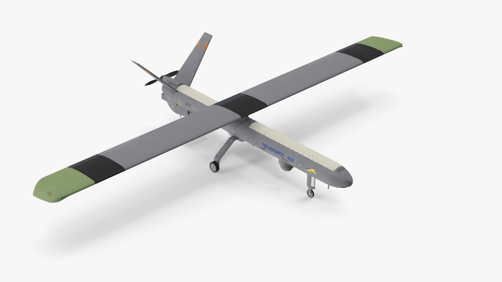 Hermes 450 Multi-Role High Performance Tactical UAS Rigged Model - TurboSquid 2215049