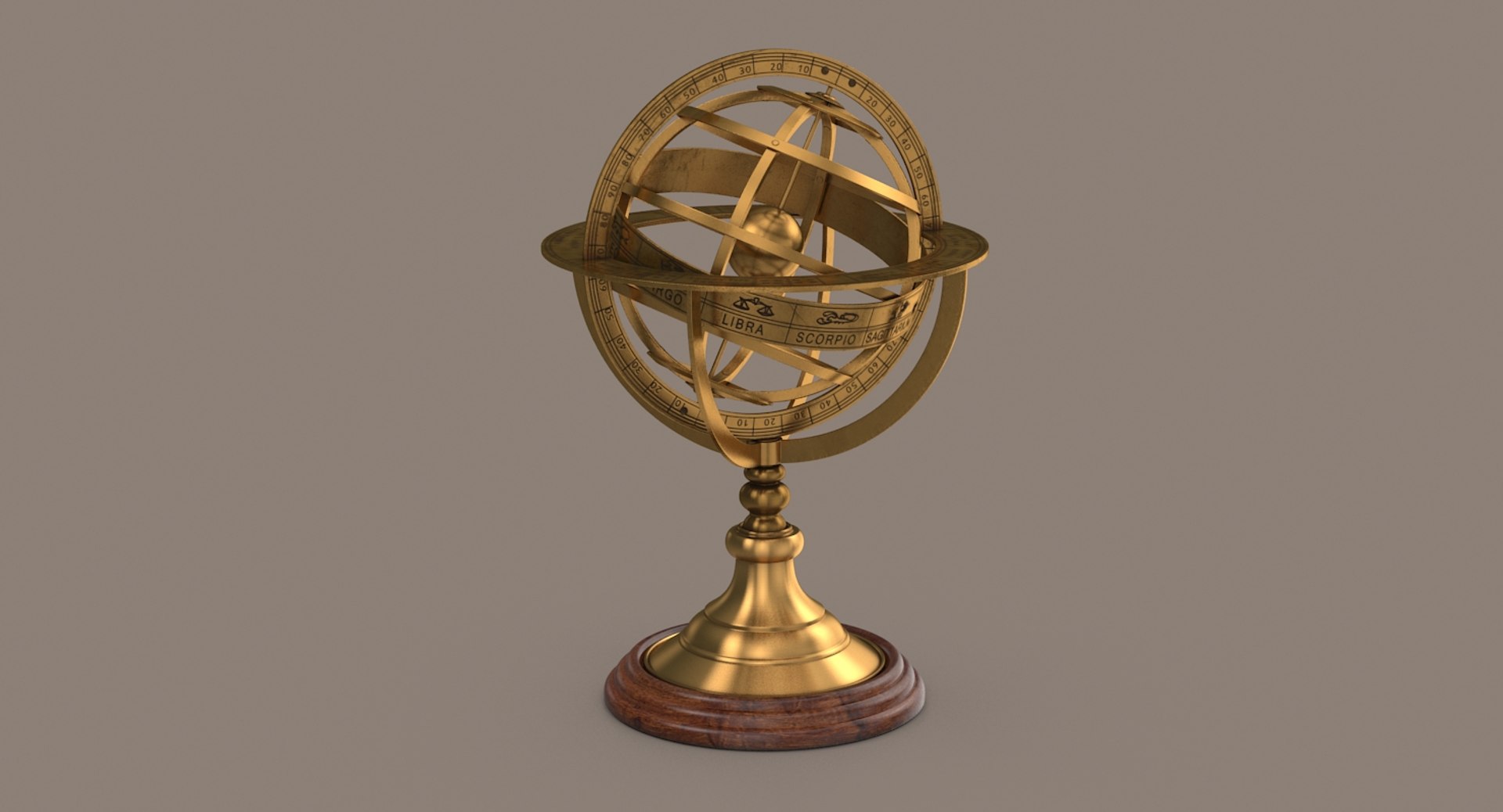 3d Armillary Sphere Model