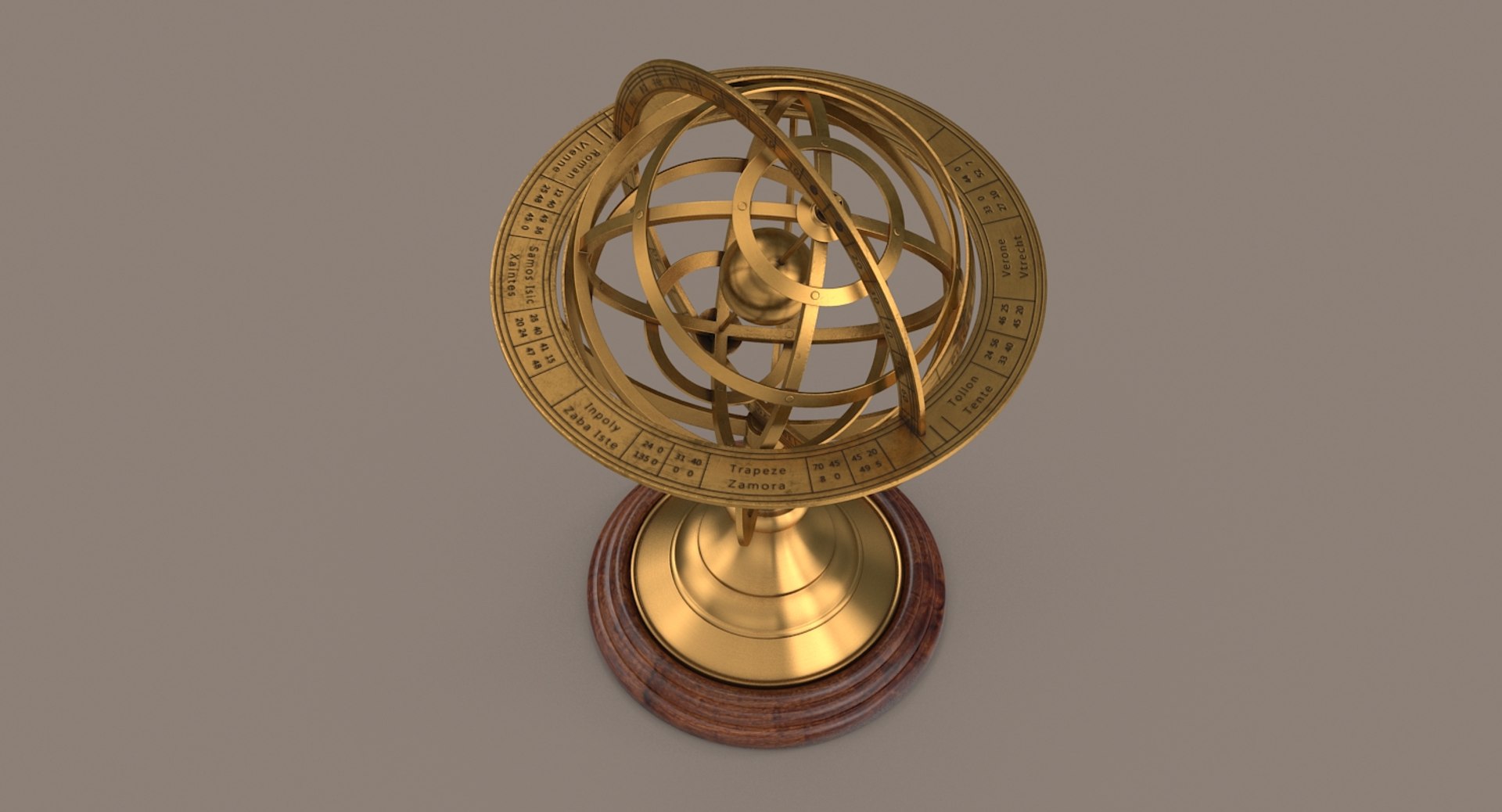 3d Armillary Sphere Model