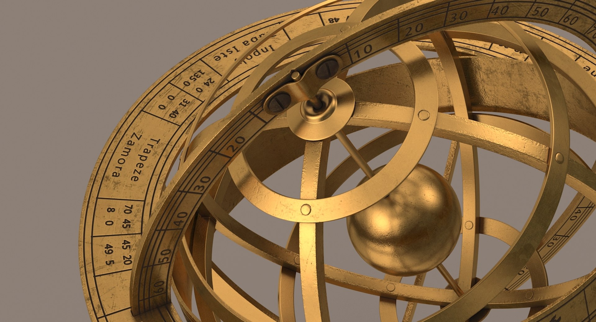 3d Armillary Sphere Model