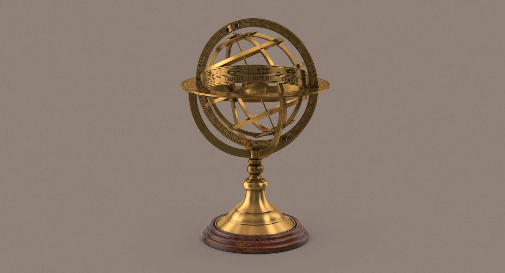 3d Armillary Sphere Model