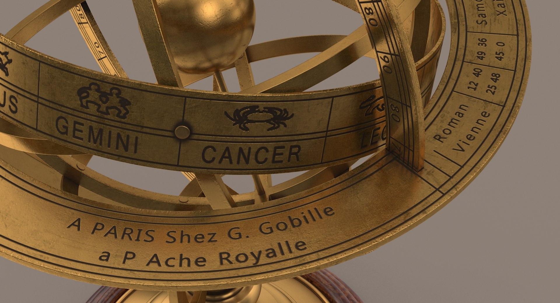 3d Armillary Sphere Model