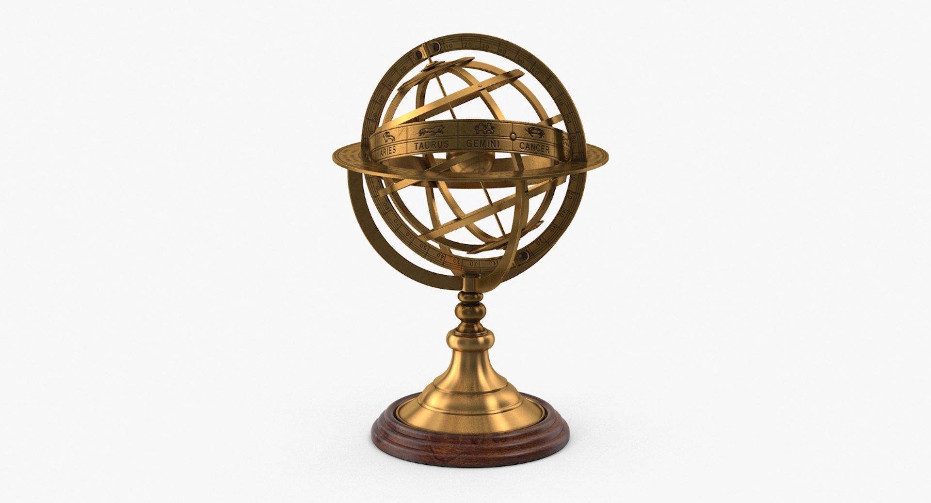 3d armillary sphere model