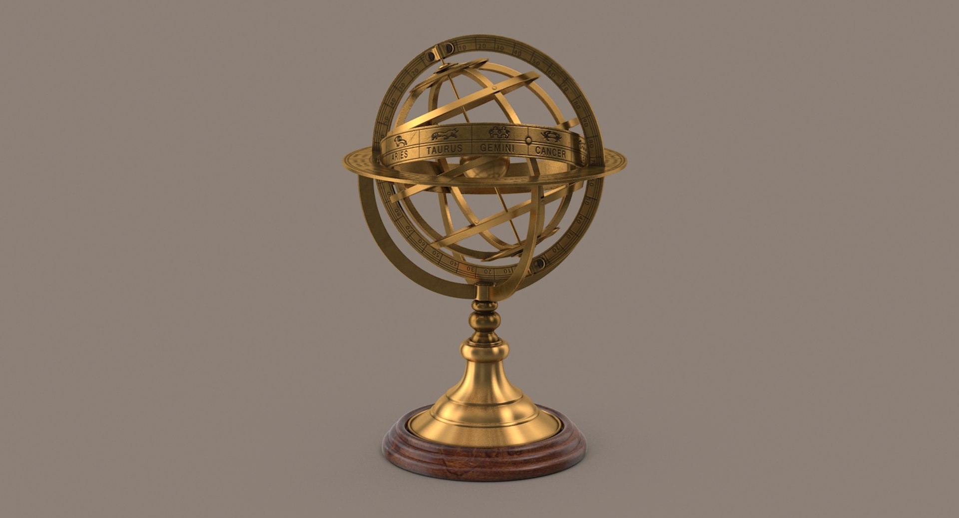 3d Armillary Sphere Model