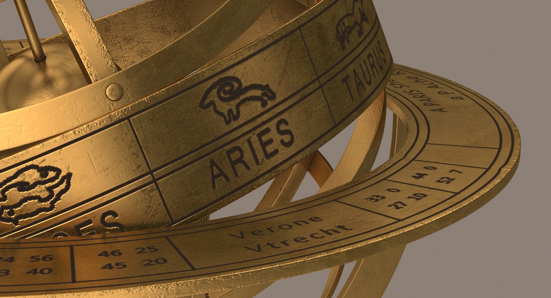 3d Armillary Sphere Model