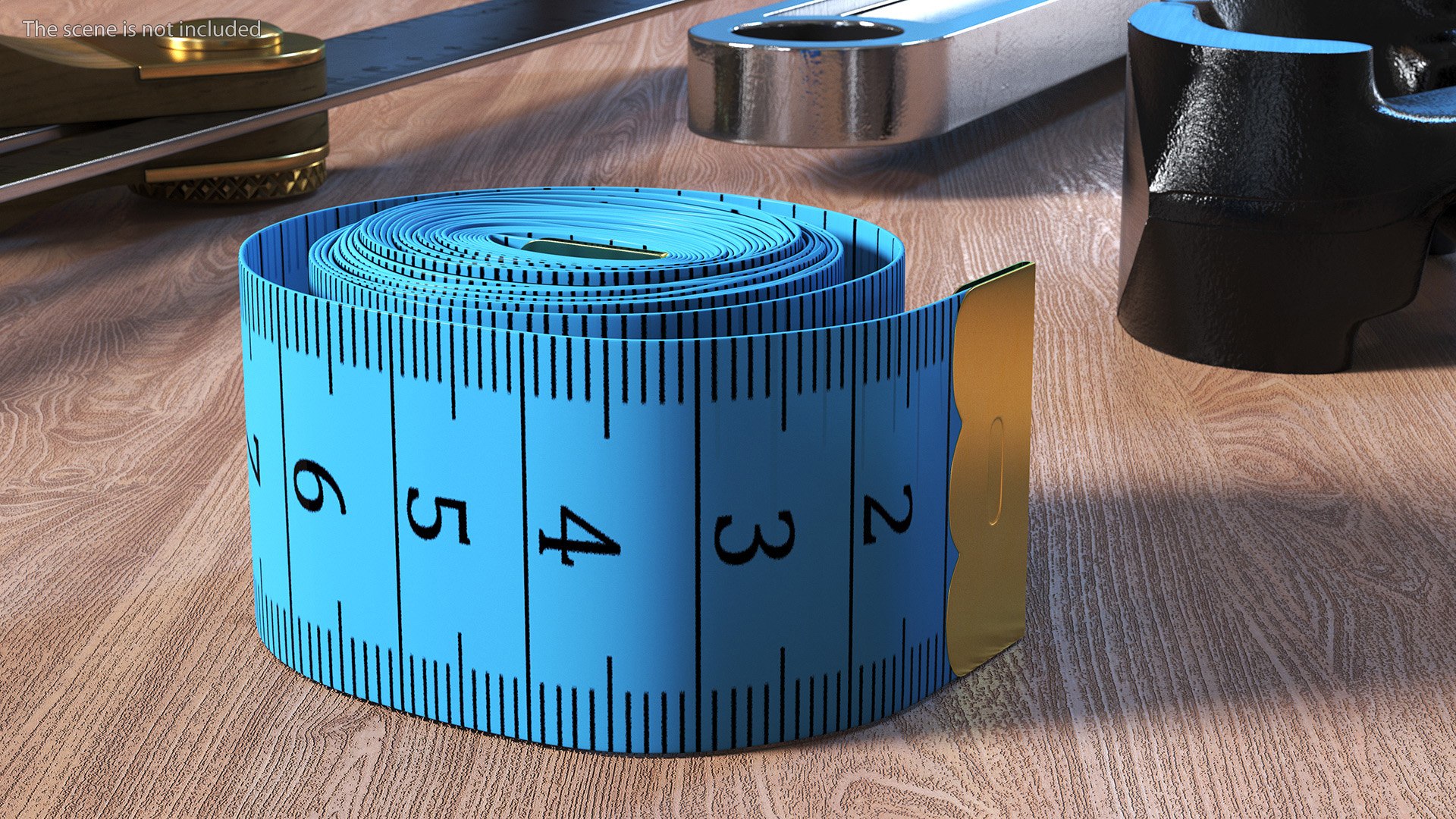 Blue Rolled Tailor Tape 3D Model - TurboSquid 2147267