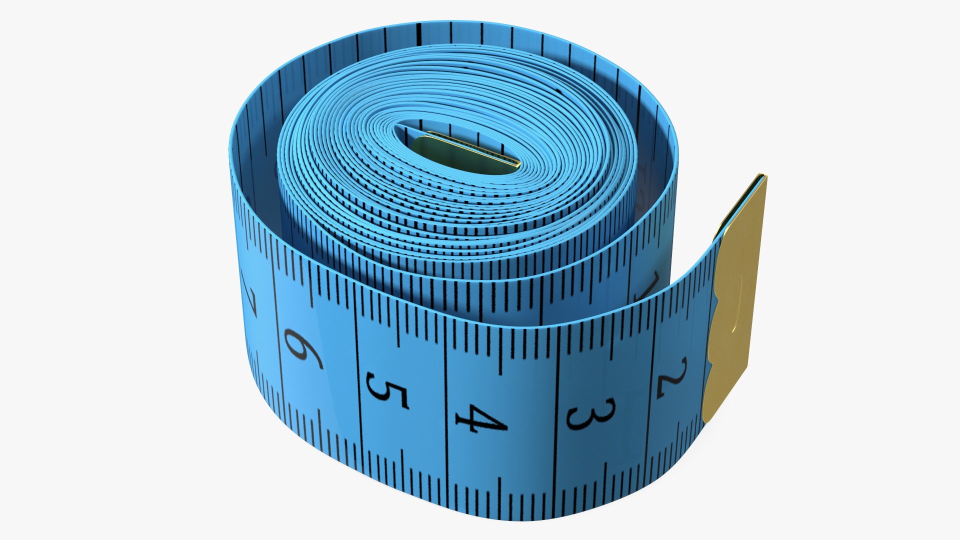 Blue Rolled Tailor Tape 3D Model - TurboSquid 2147267