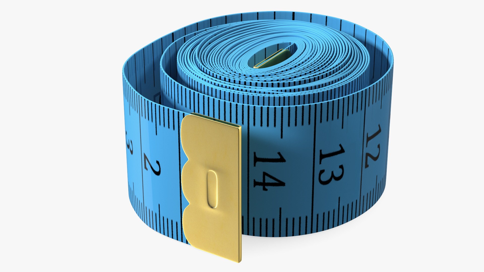 Blue Rolled Tailor Tape 3D Model - TurboSquid 2147267