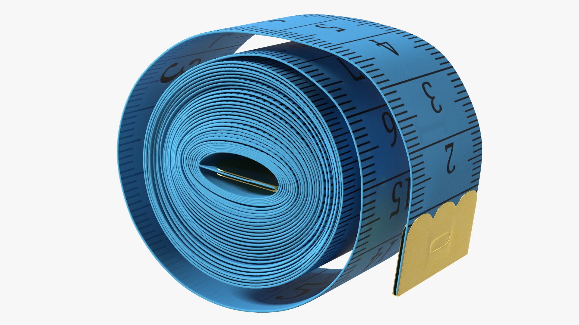Blue Rolled Tailor Tape 3D Model - TurboSquid 2147267