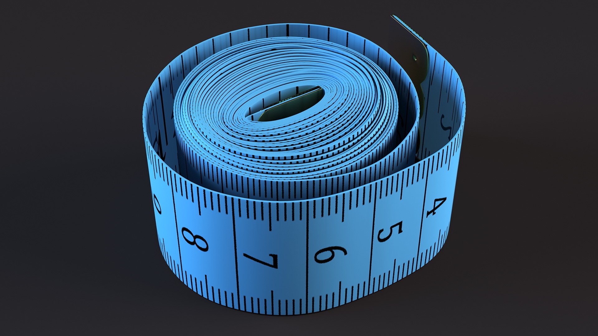 Blue Rolled Tailor Tape 3D Model - TurboSquid 2147267