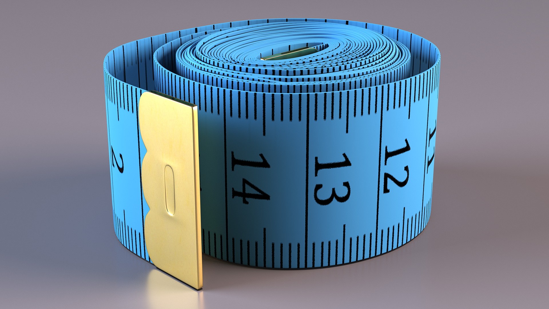 Blue Rolled Tailor Tape 3D Model - TurboSquid 2147267