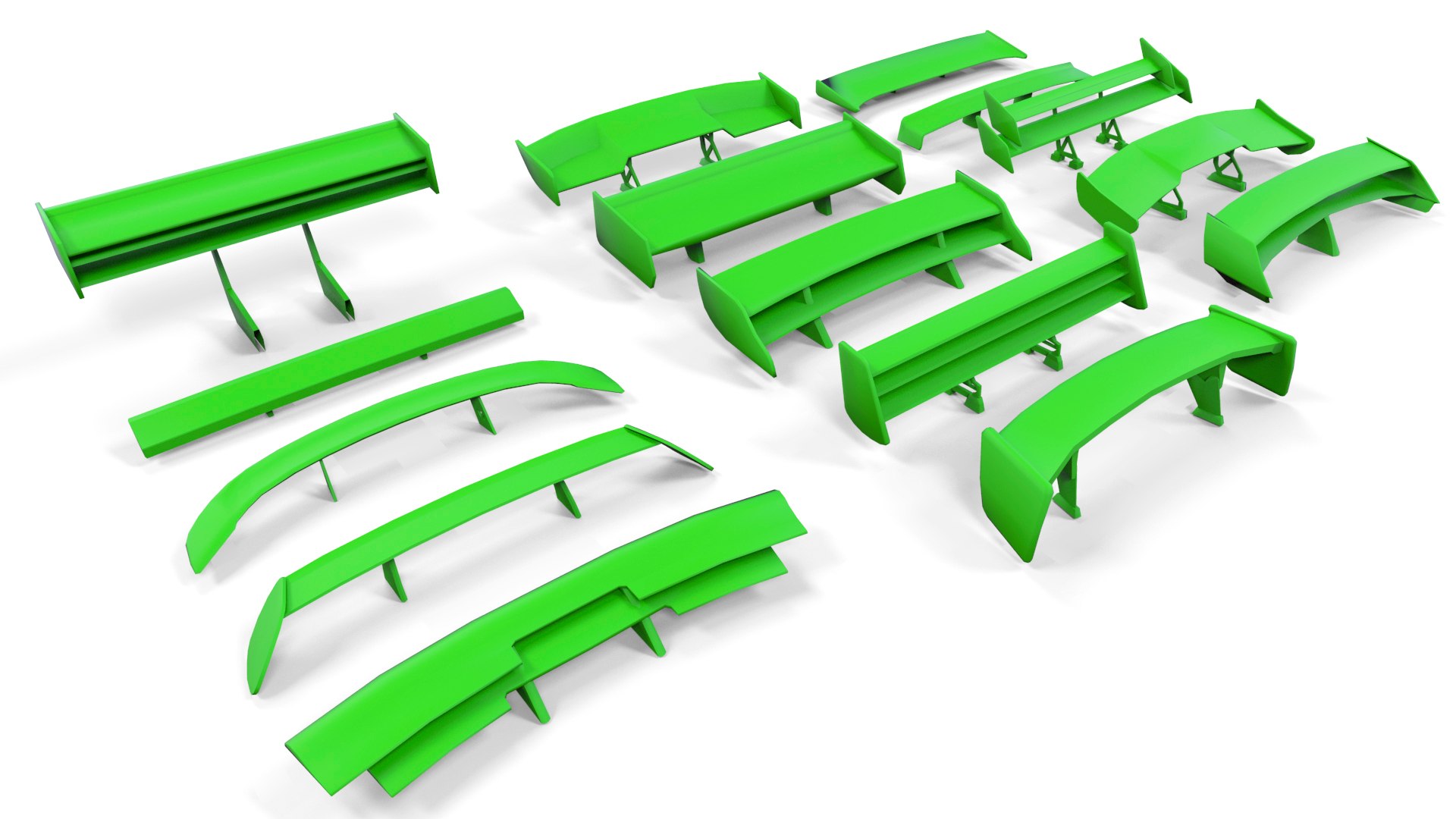 Spoilers Pack 3d Model