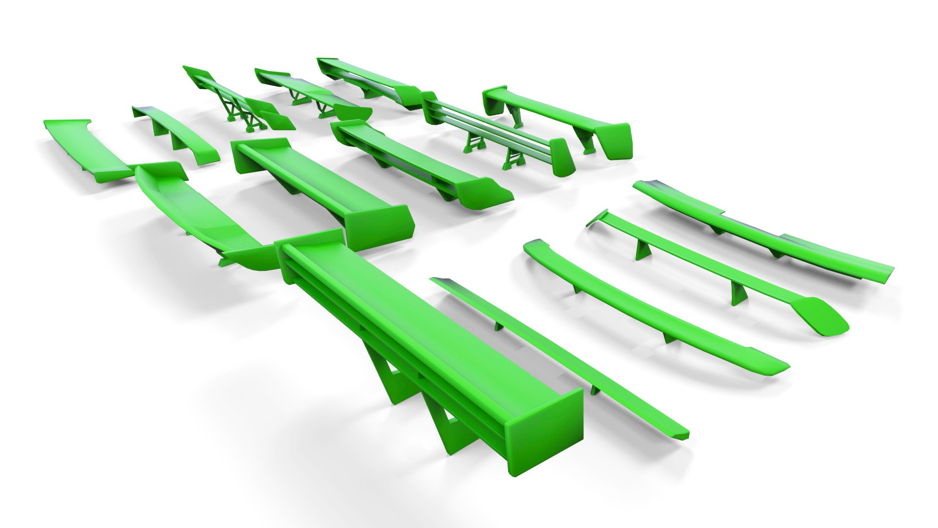 Spoilers Pack 3d Model