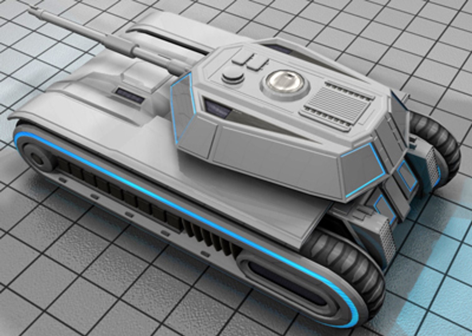 3d Model Tank Futuristic