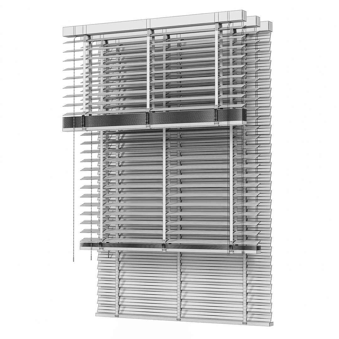 Wooden Blinds Set 04 3D - TurboSquid 2037461