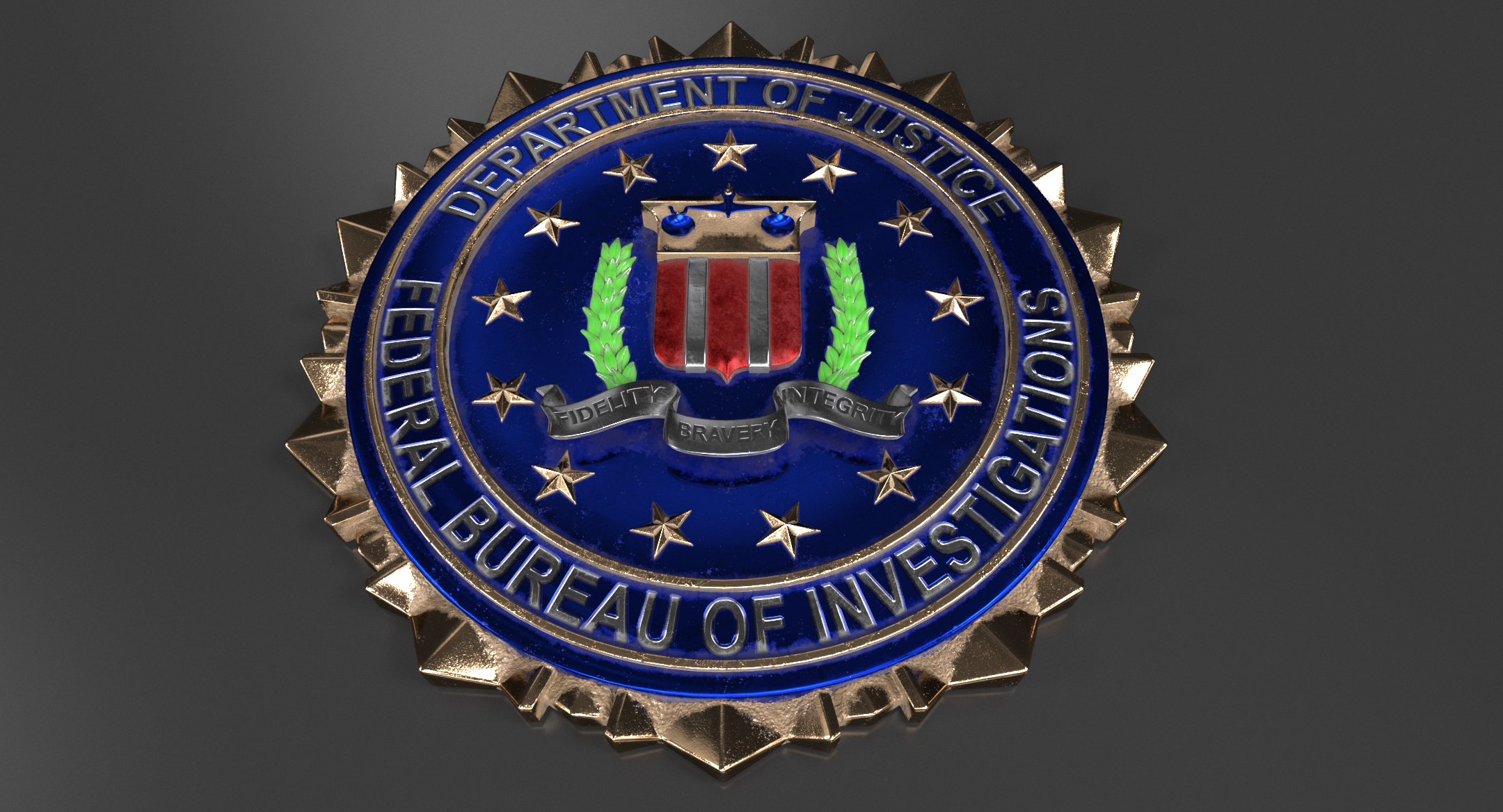 Fbi crest logo 3D model - TurboSquid 1167550