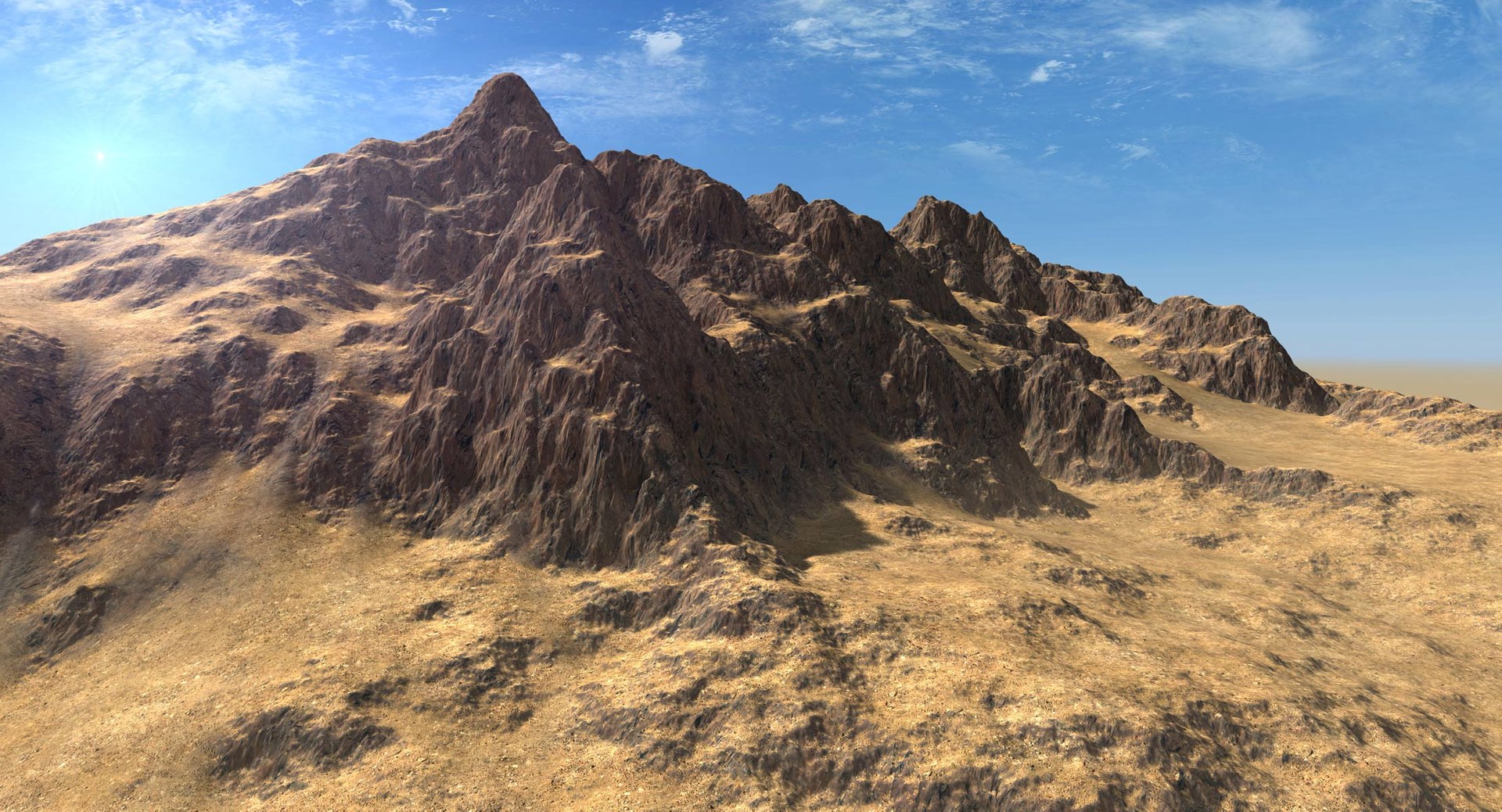 3D Mountain Range Terrain Model - TurboSquid 1263153
