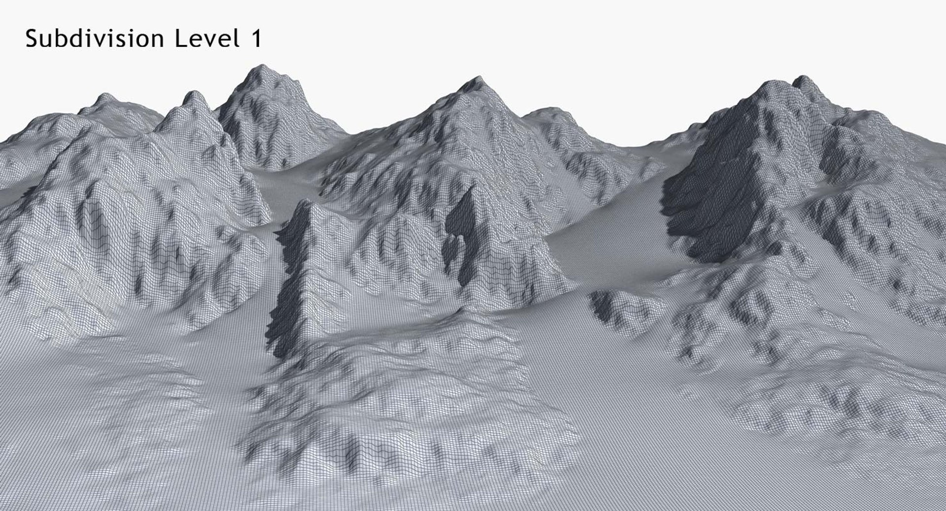 3D Mountain Range Terrain Model - TurboSquid 1263153
