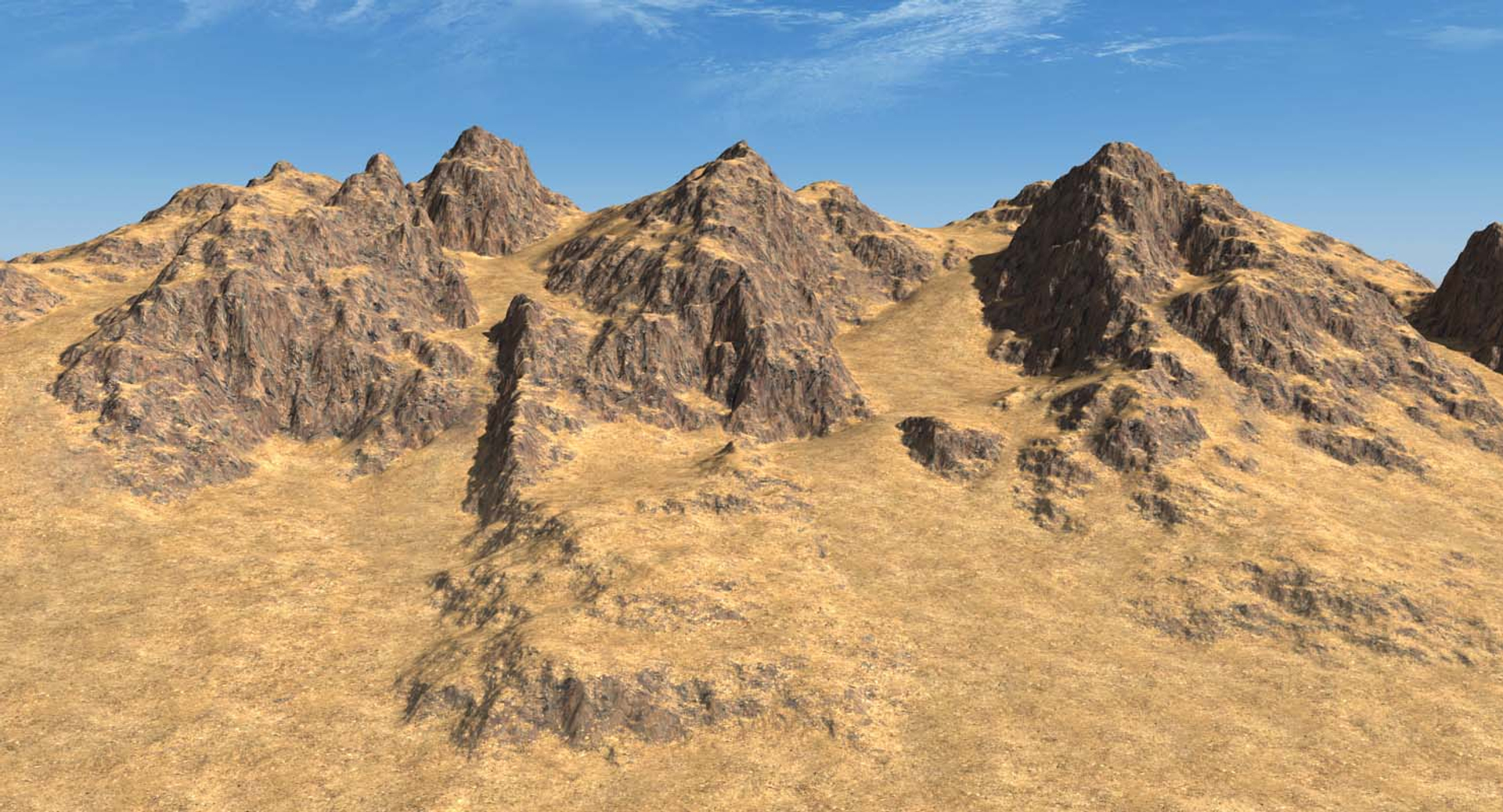 3D Mountain Range Terrain Model - TurboSquid 1263153