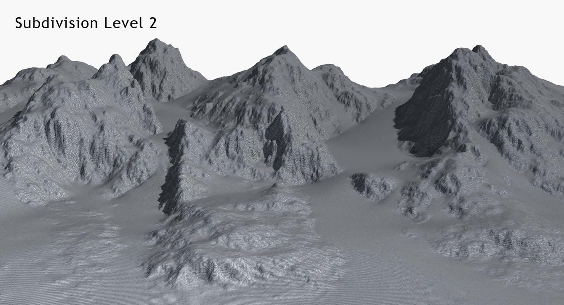 3D Mountain Range Terrain Model - TurboSquid 1263153
