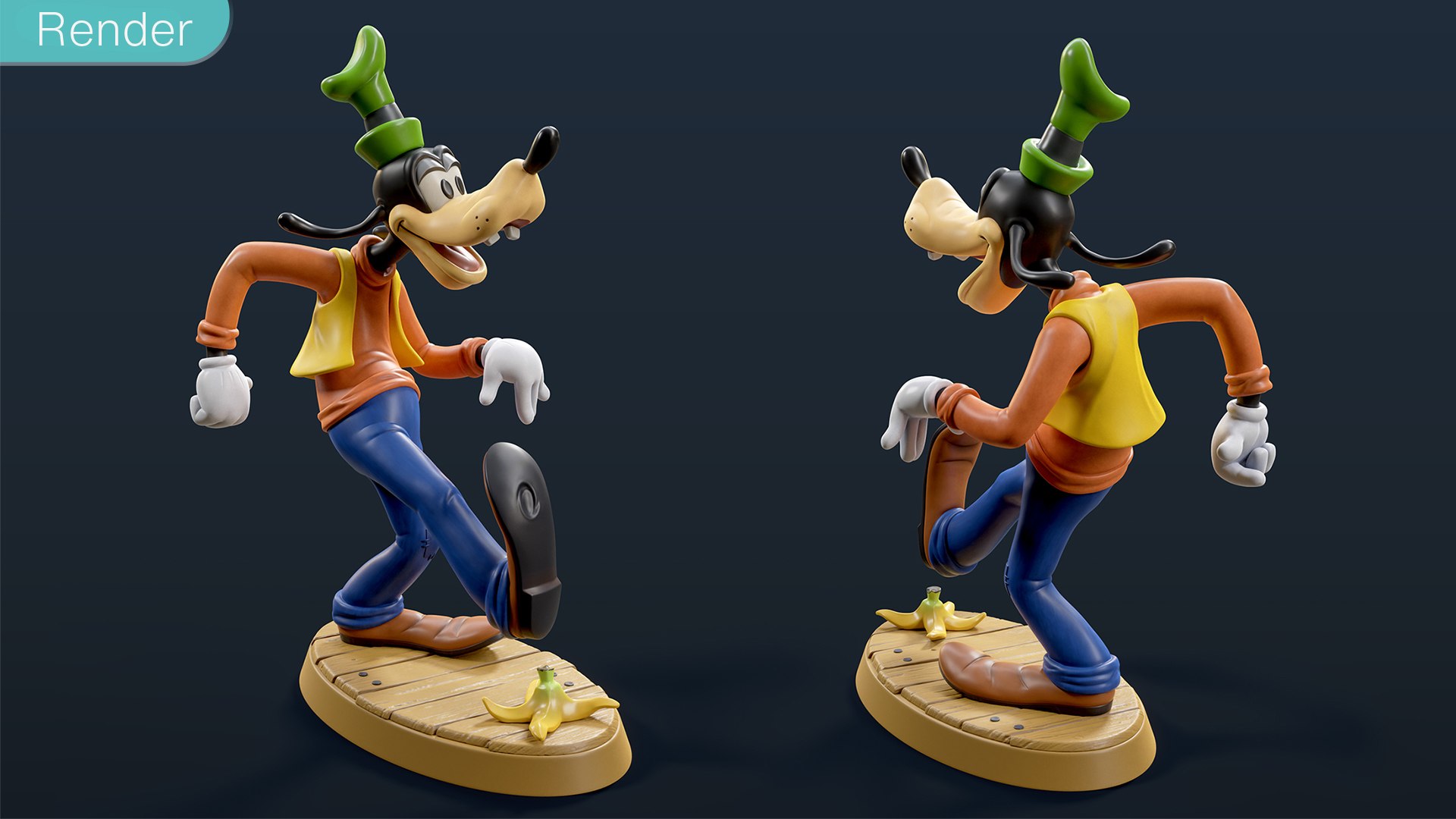 3D Goofy On The Walk Model - TurboSquid 2443609