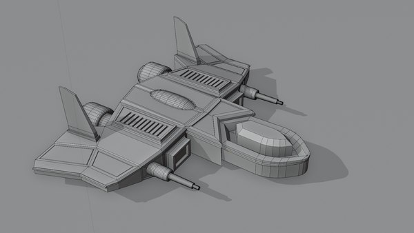 3D Simple Spaceship gameready model - TurboSquid 1838131