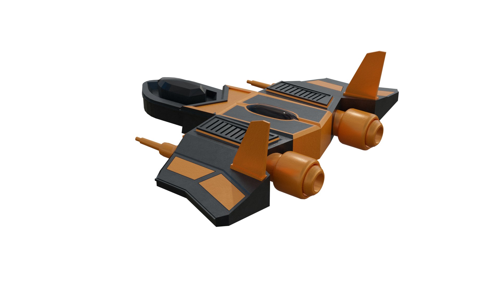 3D Simple Spaceship gameready model - TurboSquid 1838131
