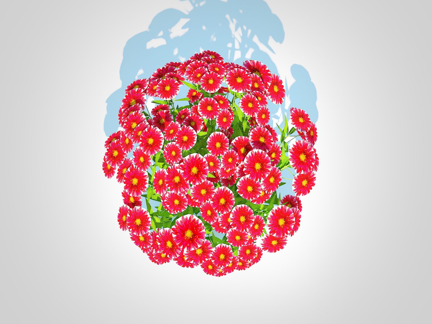 Aster Novi-belgii - Dawrf Aster - Red 3D - TurboSquid 2273047