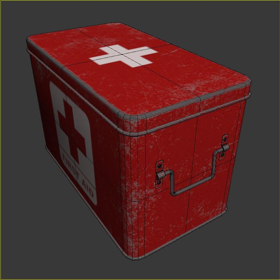 Scratched Red Medicine Box Max