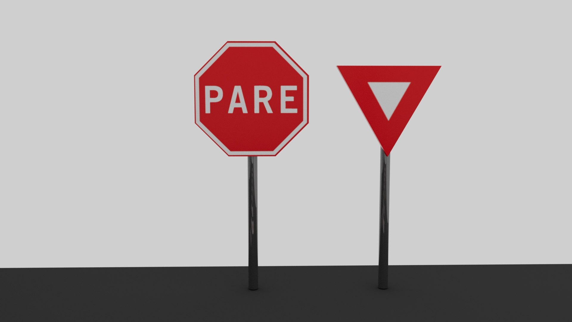 3D Full Package Of Brazilian Regulatory Road Signs - TurboSquid 2058436