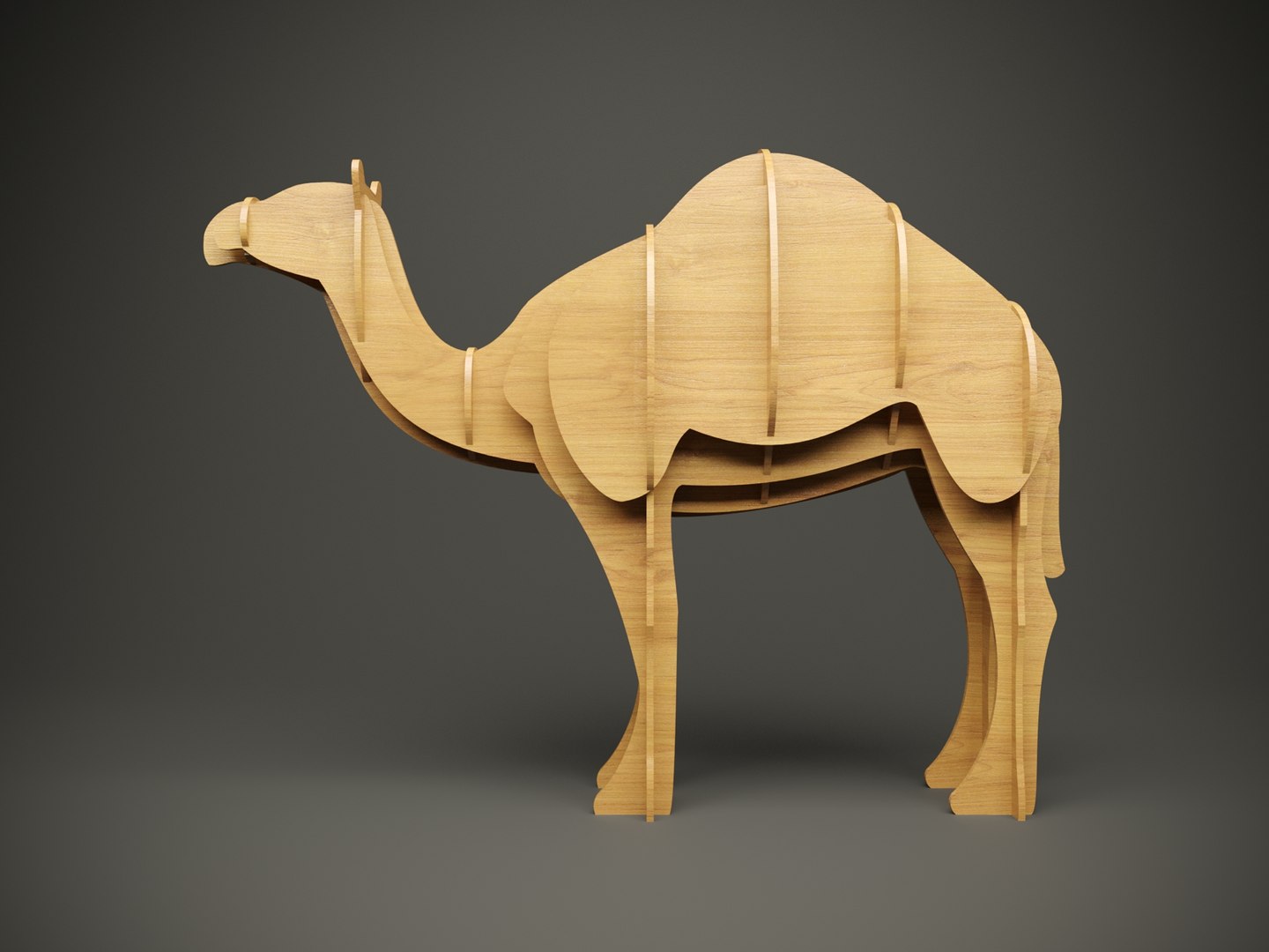 3D Wood Parametric Decor Camel Model For Cnc Machine - TurboSquid 2019674