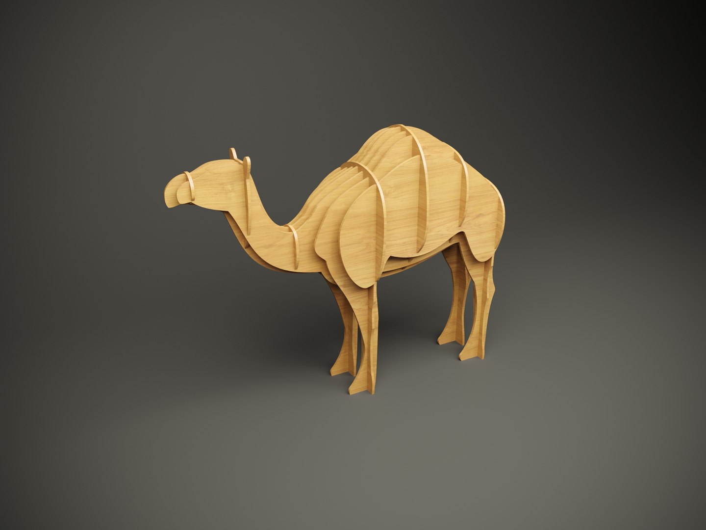 modelo 3d Wood parametric decor camel model for cnc machine ...