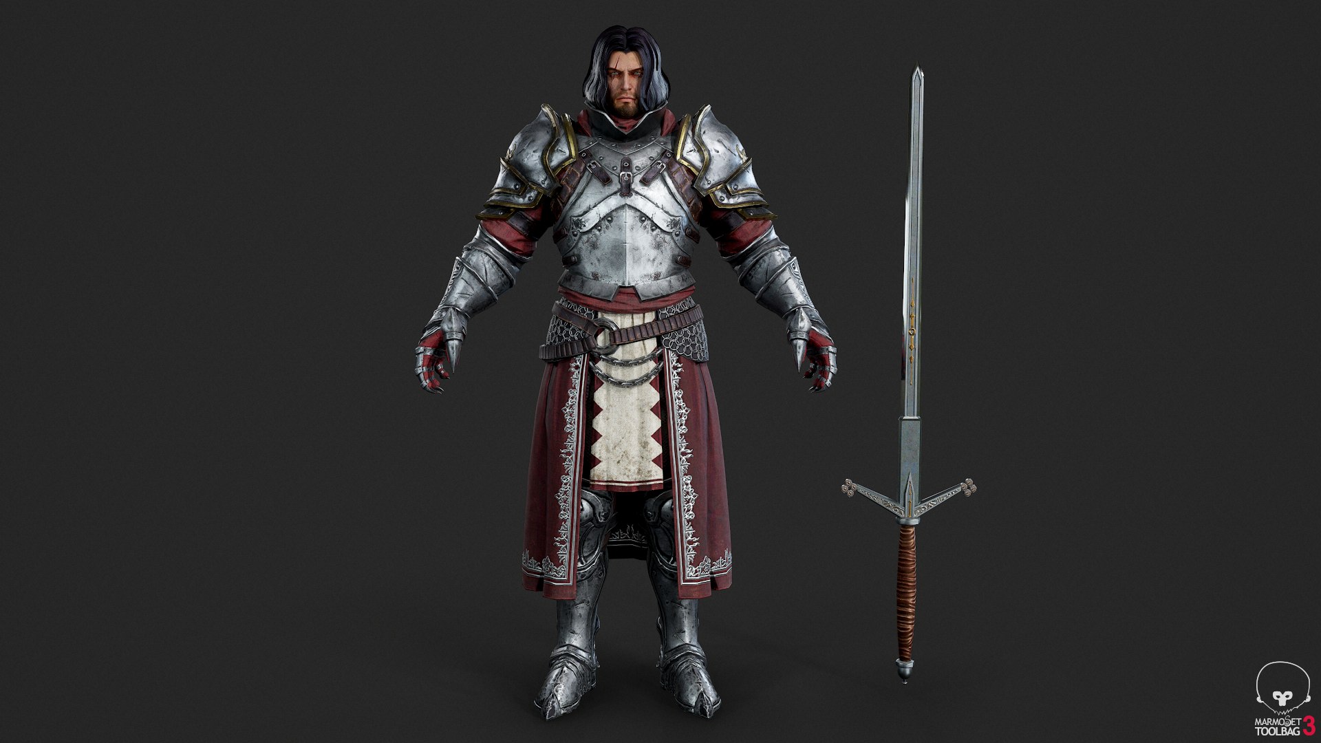modelo 3d King prince emperor fighter soldier warrior knight armor ...